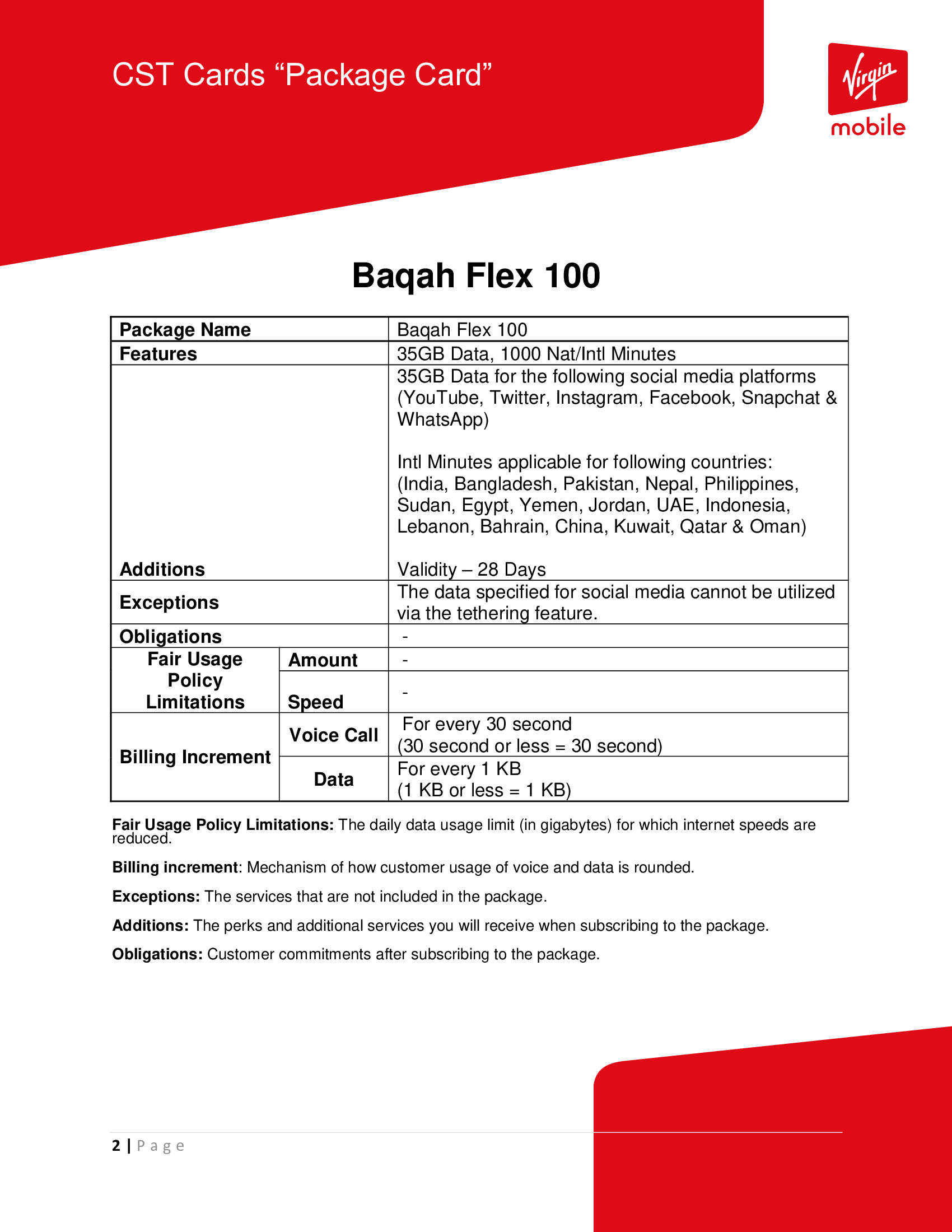 VM Flexi 100 – Virgin Mobile KSA